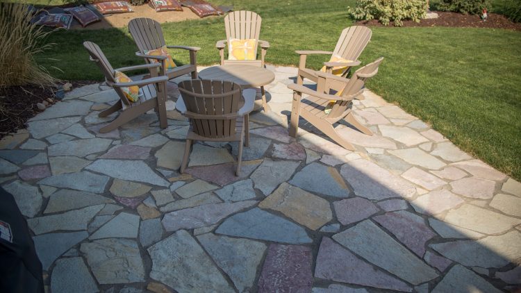 FLAGSTONE & PAVERS – Stamped Concrete Deck